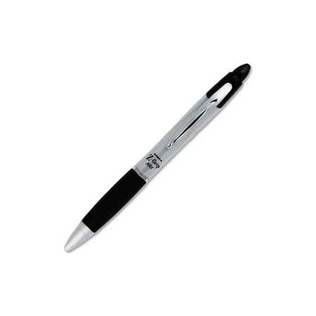 Zebra Pen Zebra Z-Grip Max Retractable Pen, 1.0mm, Silver Barrel, Black ...