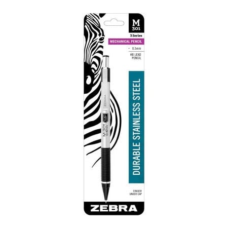 Zebra Pen Zebra M-301 Mechanical Pencil, Lead/Eraser Refillable, 0.5mm ...