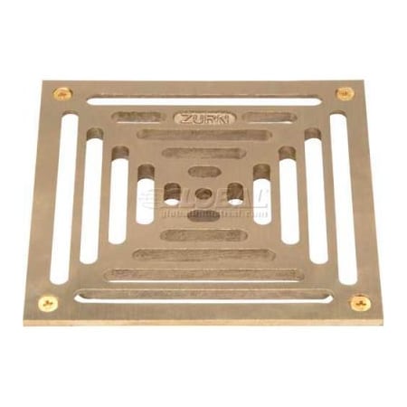 Zurn Zurn 8" x 8" Square Floor Drain W/Screws, Brass PB400-8S-GRID-W ...