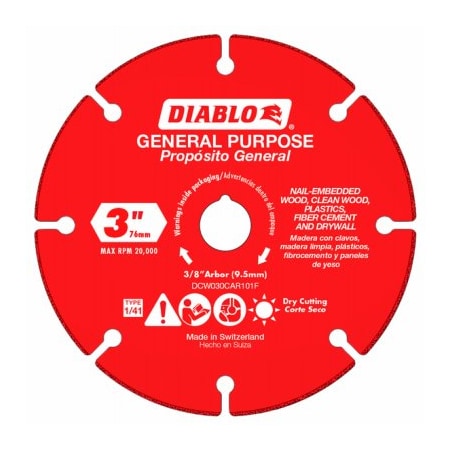 Diablo 3 Carb Cut Off Wheel DCW030CAR101F | Zoro