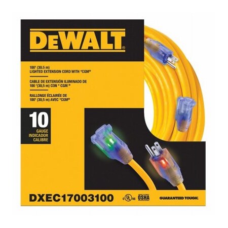 Century Wire & Cable SJTW Extension Cord, 10 AWG, 10/3, 100 ft ...