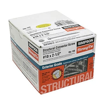 Simpson Strong-Tie 10x25 Conn Screw SD10212R100-R | Zoro