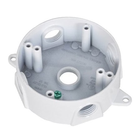 Hubbell Electrical Box, Outlet Box Type, Round Shape BRD-4-W | Zoro