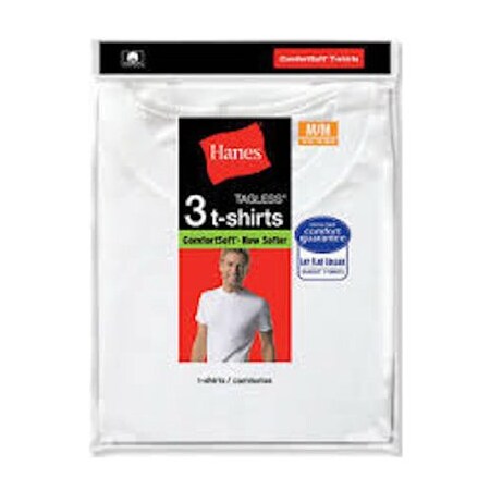 Hanesbrands 3PK LG WHT Crew TShirt 2135-L | Zoro
