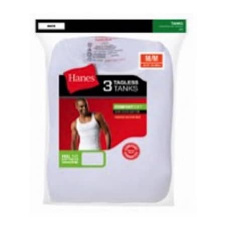 Hanesbrands 3PK MED WHT Tank Tee 372-M | Zoro