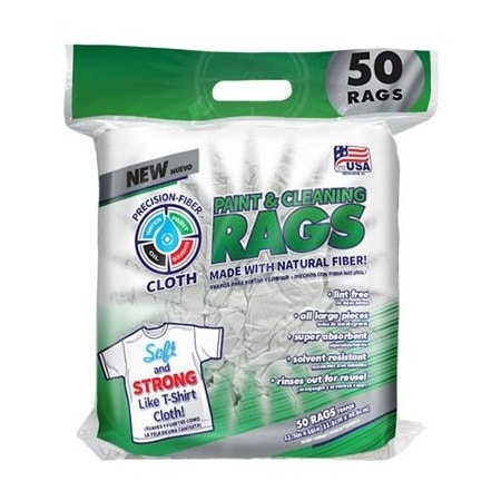 Intex Supply 50CT WHT Fiber Rags PFC-99972-50X | Zoro