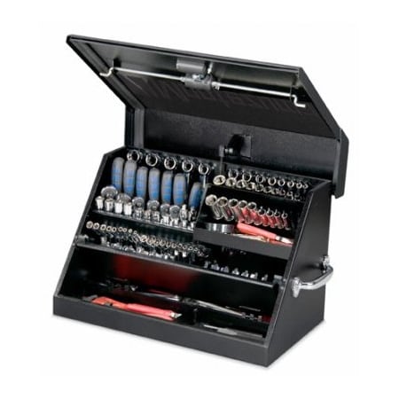 Quality Craft Industries Tool Box, Steel, Black, 23 in W x 14 in D ...