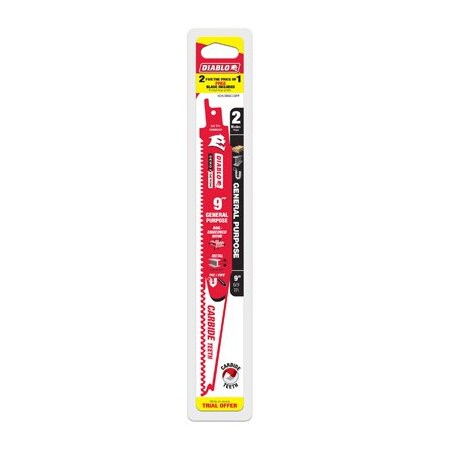 Diablo 2PK9x9T Recip Saw Blade DS0909CGPP | Zoro
