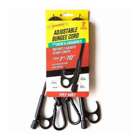 Spider Tarp Pty Ltd 2PK ADJCHK Bungee Cord SCC100BR-2 | Zoro