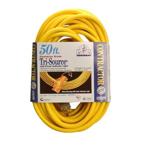 Southwire Extension Cord, 12 AWG, 12/3, 50 ft 3488SW0002 | Zoro