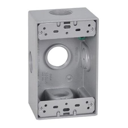 Hubbell Electrical Box, Outlet Box Type, 1 Gang, Rectangular Shape ...