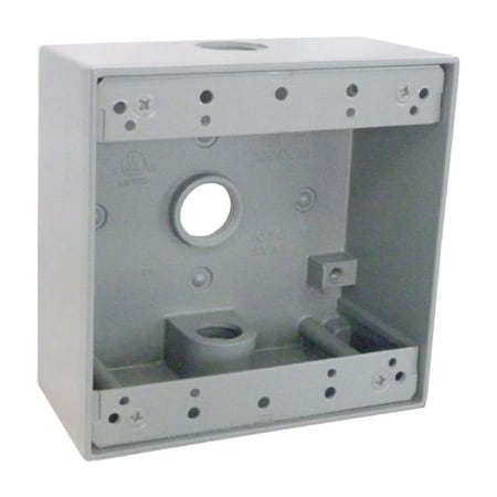Hubbell Electrical Box, Outlet Box Type, 2 Gangs, Aluminum TGB50-3 | Zoro