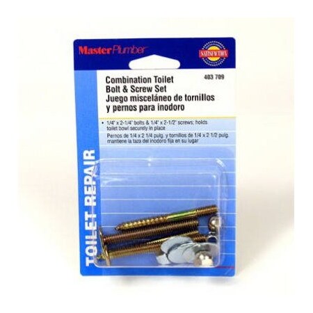 Brasscraft MP Toilet BoltScr Set 403709 | Zoro