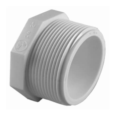 Charlotte Pipe And Foundry 112 WHT MPT Plug PVC 02113 1400HA | Zoro