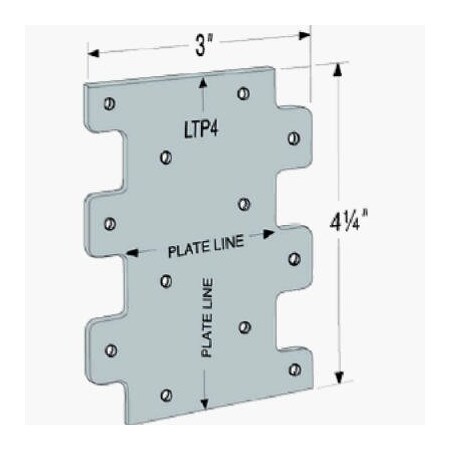 Simpson Strong-Tie G90 Framing Anchor LTP4 | Zoro
