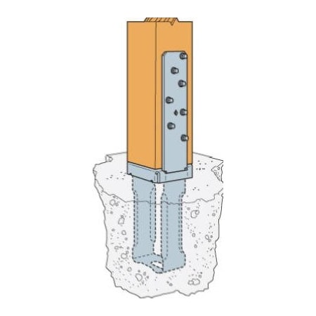 Simpson Strong-Tie 4x4 Standoff Base CBSQ44-SDS2 | Zoro
