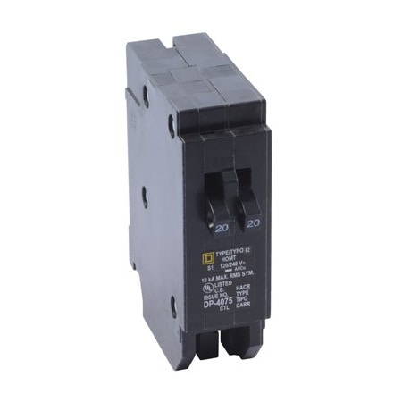 SQUARE D BY SCHNEIDER ELECTRIC 20A, 1 pole Circuit Breaker, HOMT, 120 ...