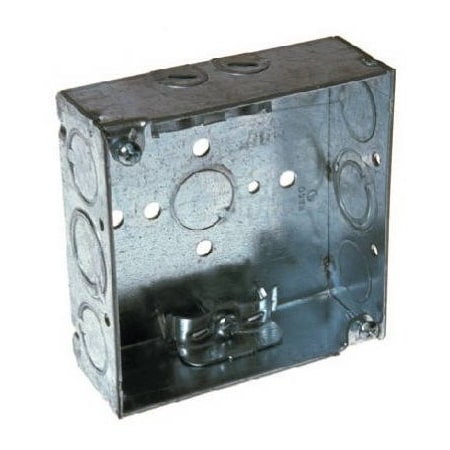 Raco Electrical Box, 21 cu in, Square Box Type, Steel, Square Shape ...