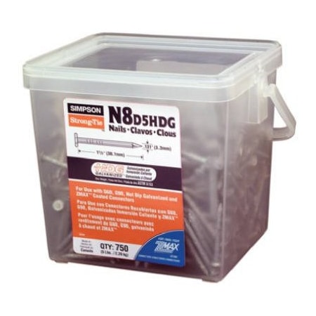Simpson Strong-Tie Common Nail, 2-1/2 in L, 8D N8D5HDG-R | Zoro