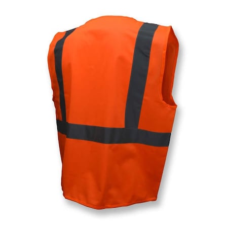 Radians SV2Z Economy Class 2 Solid Safety Vest W/ Zipper, Hi-Vis Orange ...