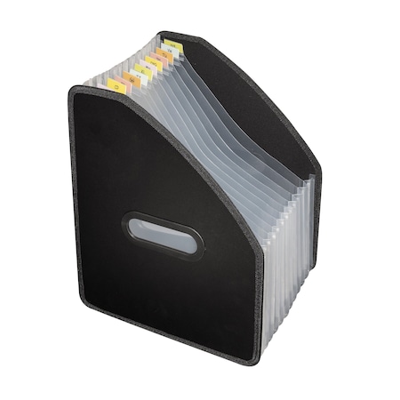C-Line Products 13Pocket Vertical Expanding File, Letter Size, Black ...