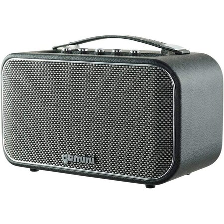 Gemini Bluetooth Speaker, Bass, Treble and Reverb Control, AUX Input, 5 ...