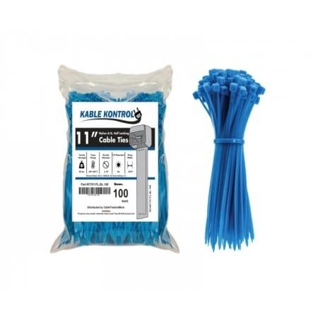 Kable Kontrol Cable Tie, 11 in L, 3.189 in Max Bundle Dia., Fluorescent ...