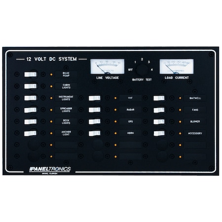 Paneltronics Standard Dc 20 Position Breaker Panel & Meter 9973210B | Zoro