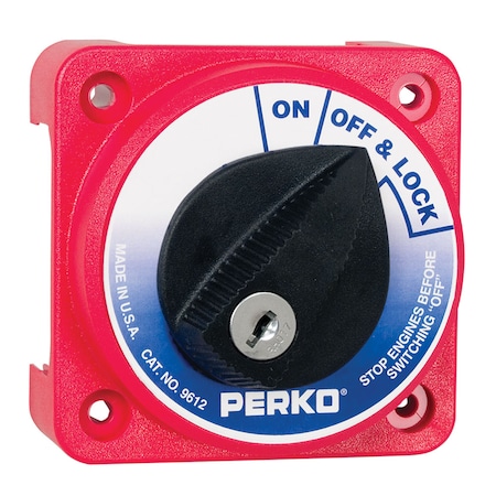 Perko Compact Medium Duty Battery Selector W/ Key Lock 9612DP | Zoro