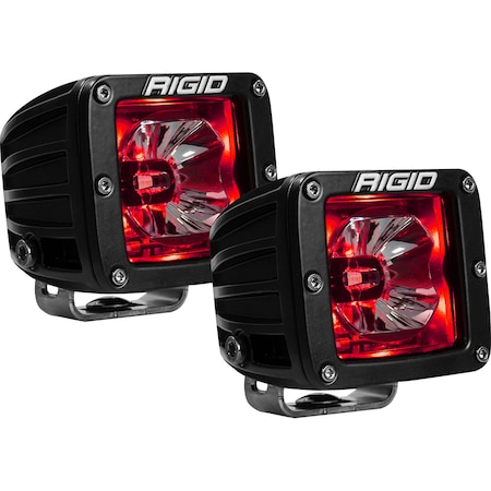 Rigid Industries Radiance Pod Red - Pair - Black 20202 | Zoro