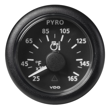 Vdo Marine 2-1/16" Pyrometer-1650 degF/900 degC-8 to 32V-Black Dial ...