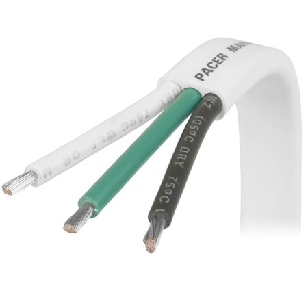 Pacer Group Pacer 6/3 AWG Triplex Cable, Black/Green/White, 50' W6/3-50 ...