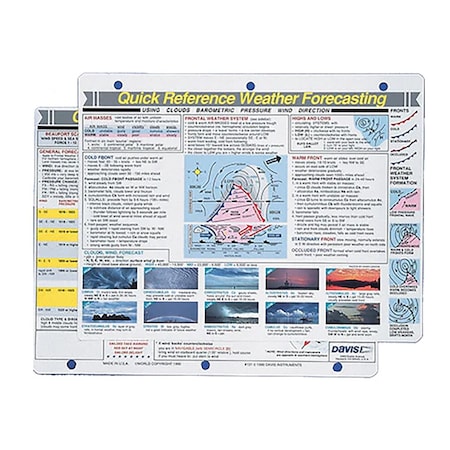 Davis Instruments Davis Quick Reference Weather Forecasting Card 131 | Zoro