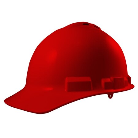 Ge Front Brim HARD HAT, Type 1 Class C, Ratchet, Red GH327RVR | Zoro