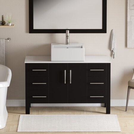 Cambridge Plumbing Complete 48-Inch Espresso Bathroom Vanity Set with ...