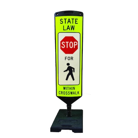 Shur-Flex Shur-Flex BM36 PED Portable Crosswalk Sign R1-6 "Stop for ...