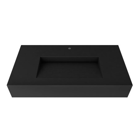 Castello Usa Pyramid 36 in Solid Surface Wall-Mounted Bathroom Sink in ...