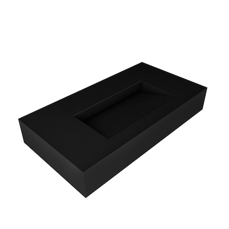 Castello Usa Pyramid 36 in Solid Surface Wall-Mounted Bathroom Sink in ...