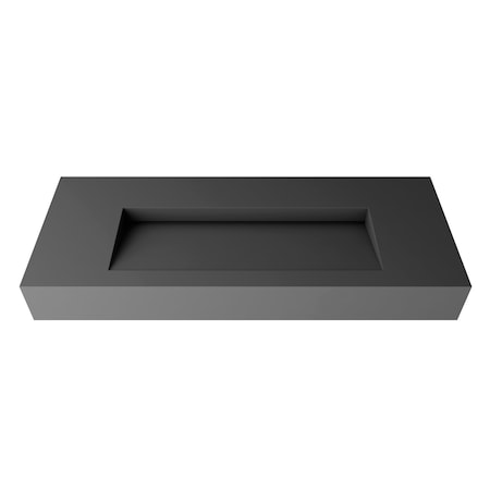 Castello Usa Pyramid 48” Solid Surface Wall-Mounted Bathroom Sink in ...