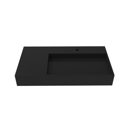 Castello Usa Juniper 36” Right Basin Solid Surface Wall-Mounted ...