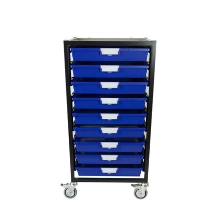 Storsystem Commercial Grade Mobile Bin Storage Cart with 9 Blue High ...