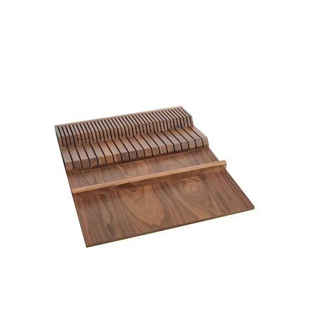 Rev-A-Shelf Drawer Insert, Walnut Veneer, Walnut, 18.5 in W, 2 in H, 22 ...
