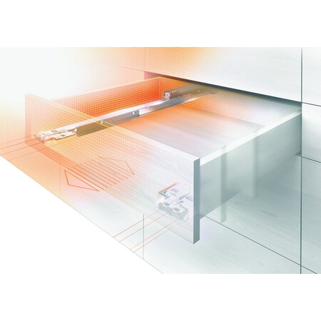 Blum 27in Soft-Close Full Extension Zinc Movento Drawer Slide, Heavy ...