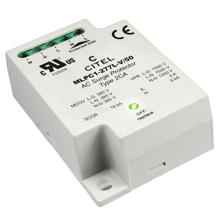 Citel Surge Protection Device, 1 Phase, 277V, 2 Poles, 2 Wires MLPC1 ...