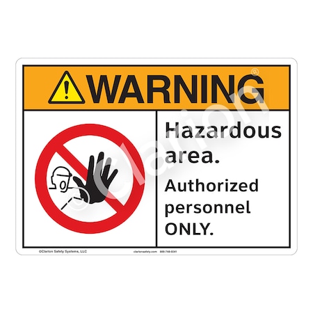 Clarion Safety Systems ANSI/ISO Compliant Warning Hazardous Area Safety ...