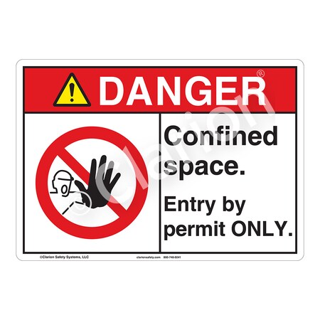 Clarion Safety Systems ANSI/ISO Compliant Danger Confined Space Safety ...