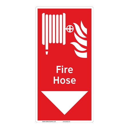 Clarion Safety Systems ANSI/ISO Compliant Fire Hose Safety Signs Indoor ...