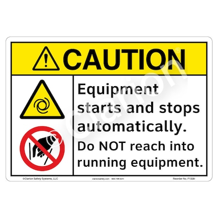 Clarion Safety Systems ANSI/ISO Comp. Caution/Equipment Starts and ...