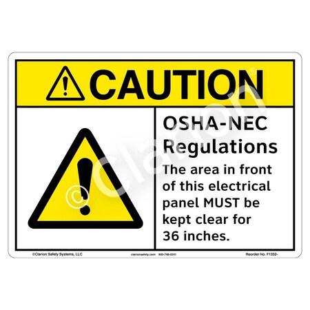 Clarion Safety Systems ANSI/ISO Compliant Caution/OSHA - NEC Safety ...