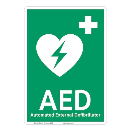Clarion Safety Systems ANSI/ISO Compliant AED Safety Signs Indoor ...